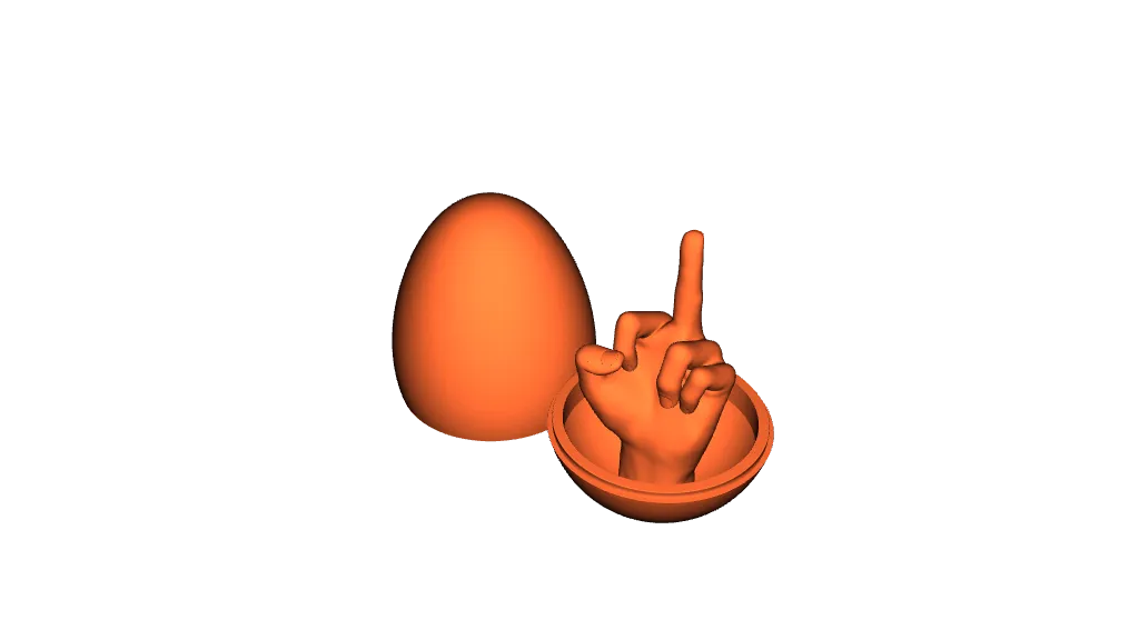 Middle Finger Easter Egg by Assassinzilla123 | Download free STL model ...
