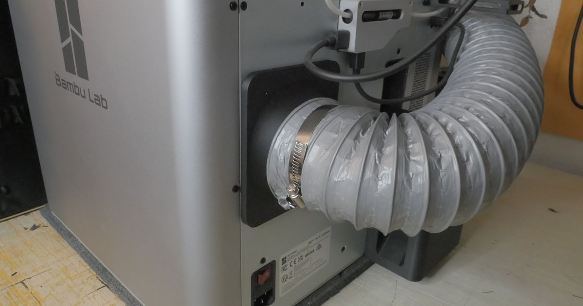 Bambu Lab X1 Rear Vent Adapter by V3 Precision | Download free STL ...