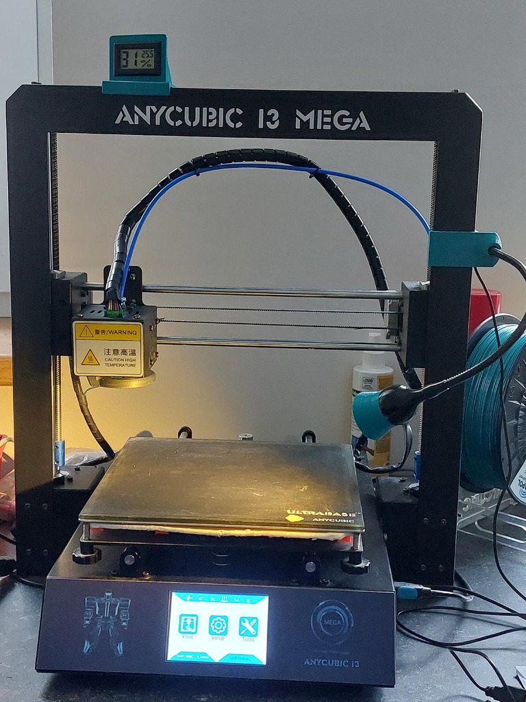 Anycubic I3 MEGA lamp and thermometer holder by PedroKV | Download free ...