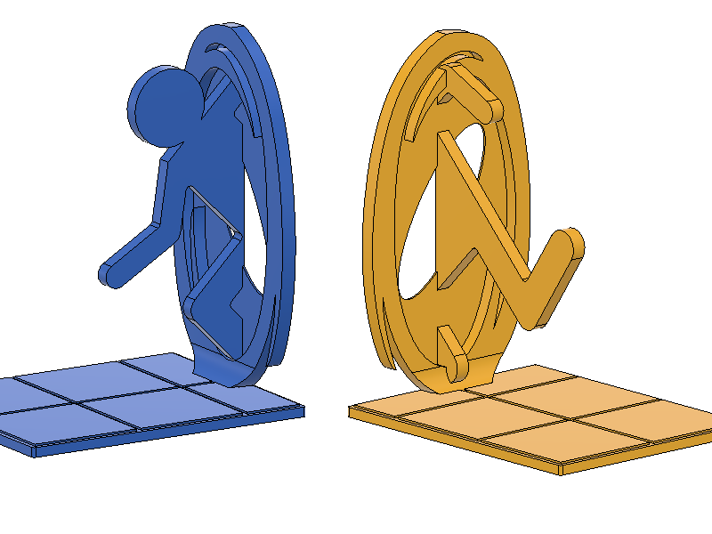 Portal Inspired Bookends by SteveMYoung | Download free STL model ...