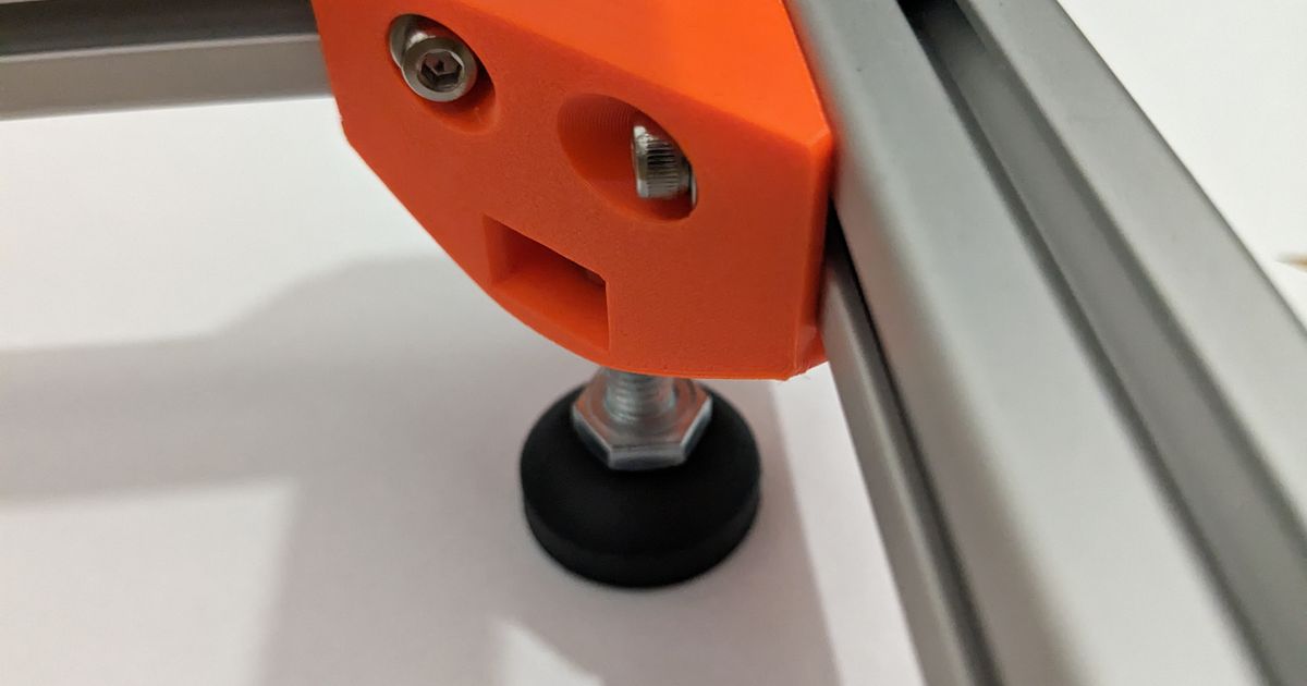 I-Type 2020 Extrusion (5mm Slot) Leveling Foot Bracket by rahix ...