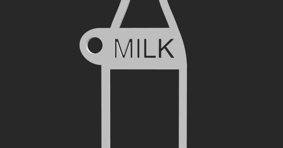 Milk Bottle Keychain by rizzi | Download free STL model | Printables.com