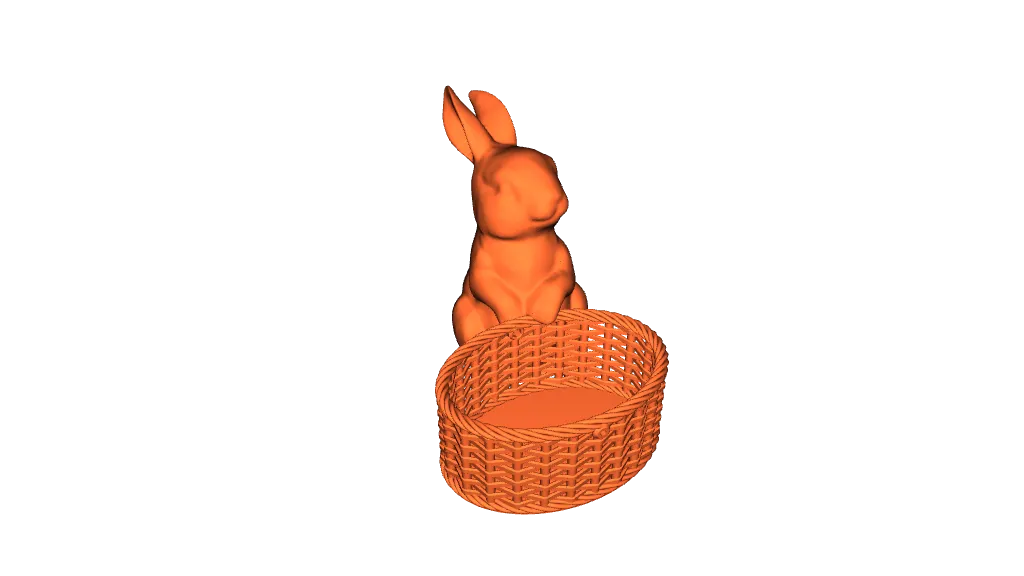 Easter Bunny with Woven Basket by Martin Rigatoni | Download free STL ...