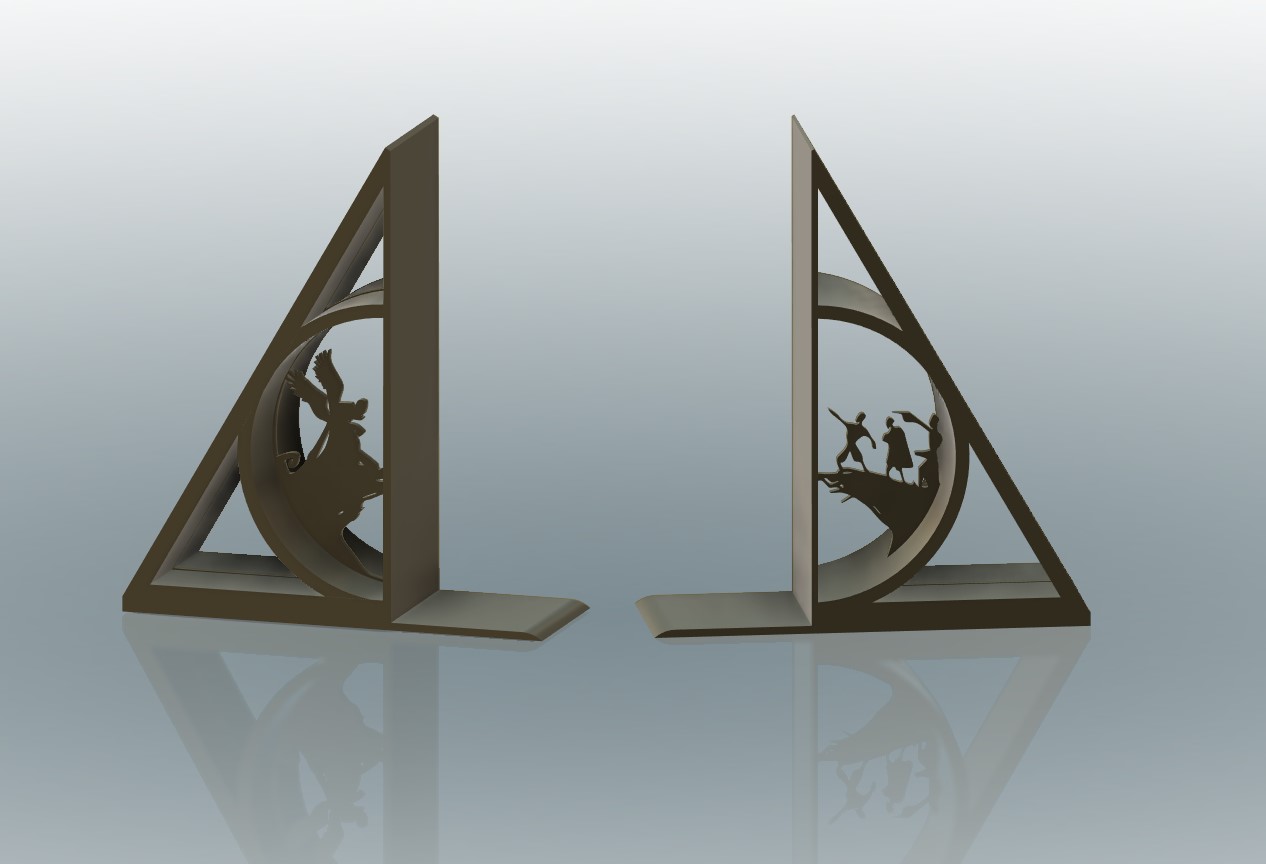 Harry Potter deathly hallows themed bookend by Ondřej Korynta ...