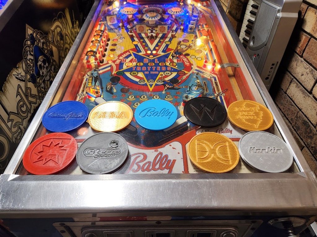Pinball Logo Coasters V2 by Stator | Download free STL model ...