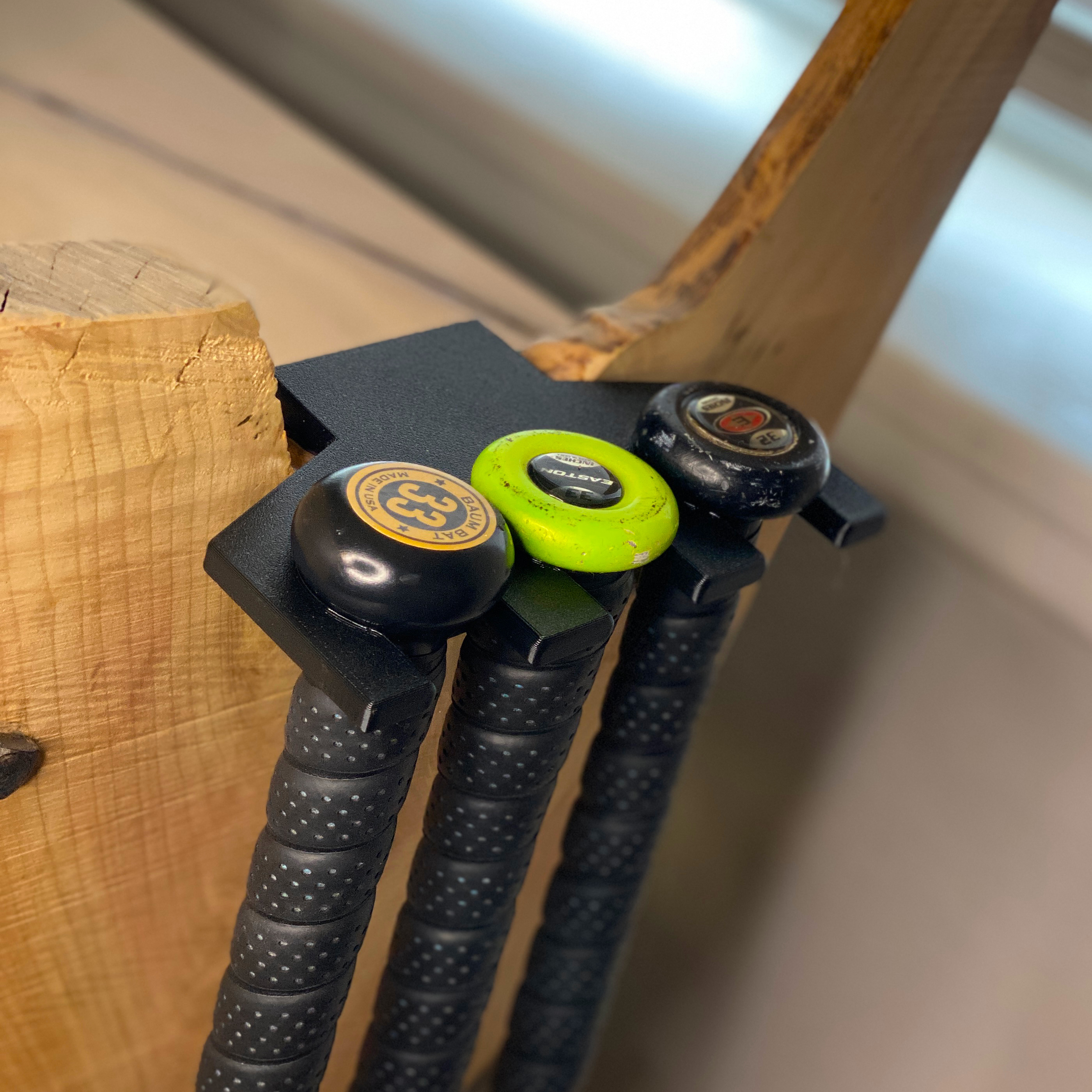 Baseball Bat Hanger/Holder - For 3 Bats by alexm | Download free STL ...