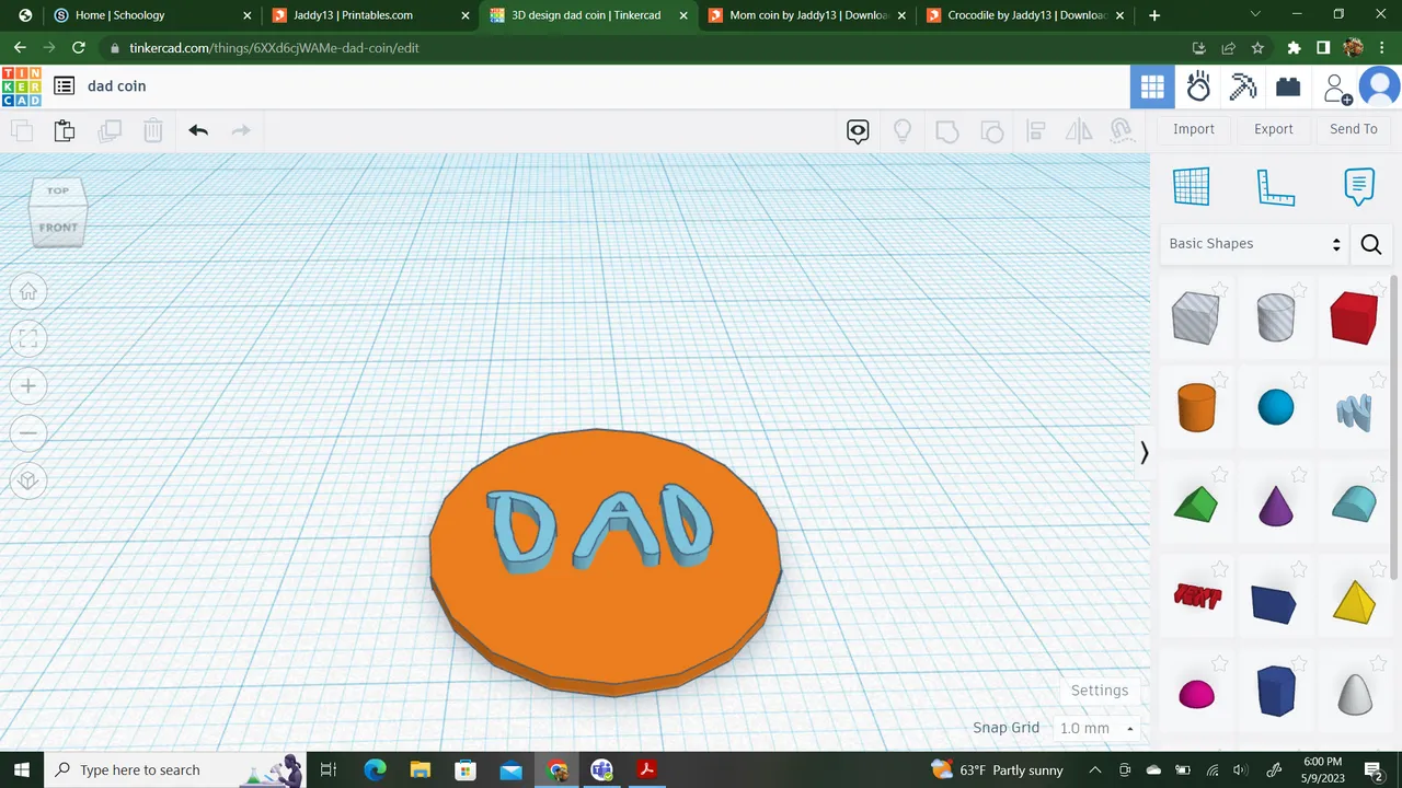Dad Coin by Jaddy13 | Download free STL model | Printables.com