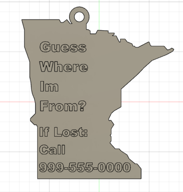 Customizable Minnesota Dog Tag by ShortMort | Download free STL model ...