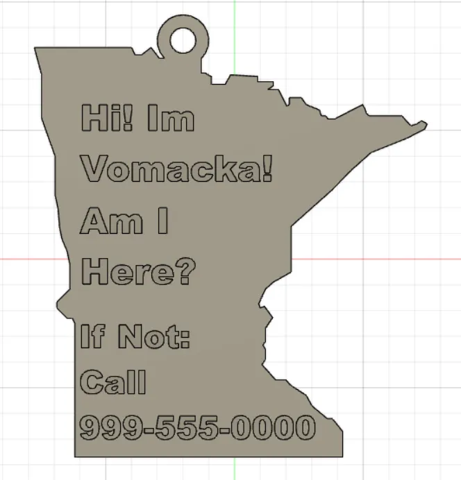 Customizable Minnesota Dog Tag by ShortMort | Download free STL model ...