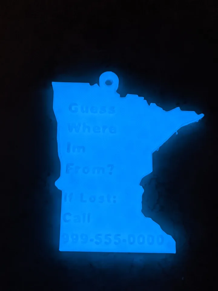 Customizable Minnesota Dog Tag by ShortMort | Download free STL model ...