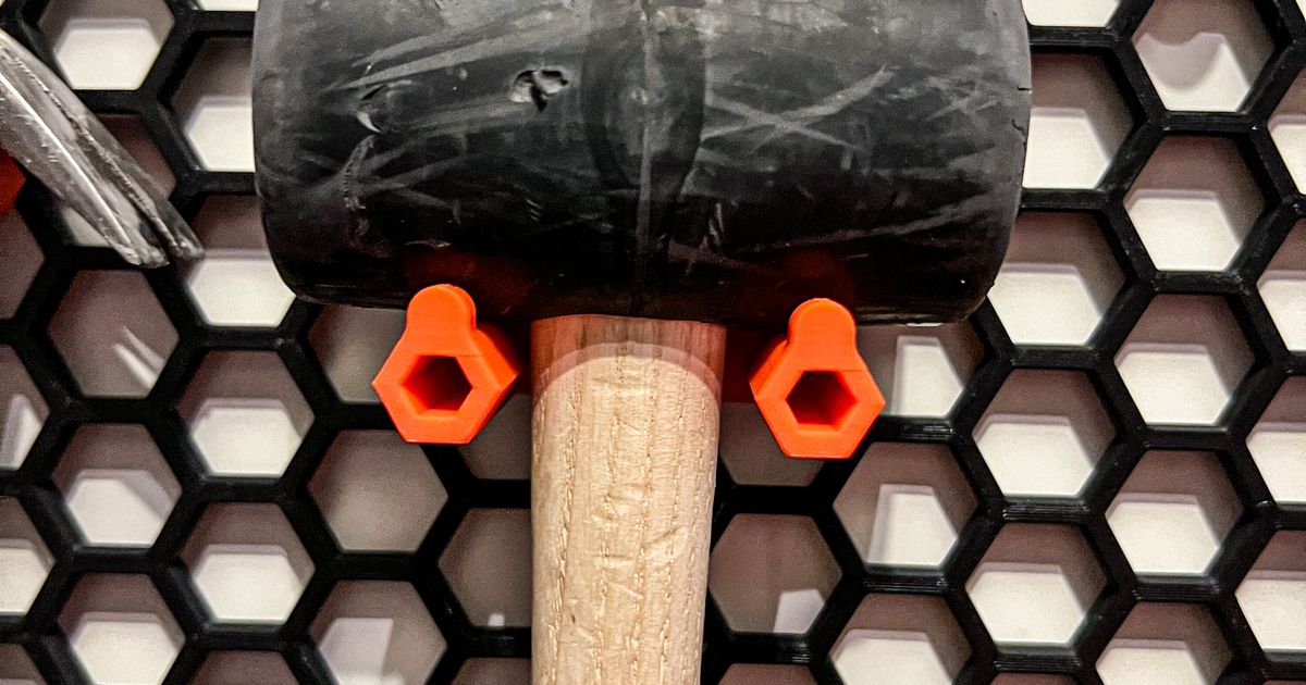Rubber Mallet Holder for Honeycomb Storage Wall by FeelgoodFactory ...