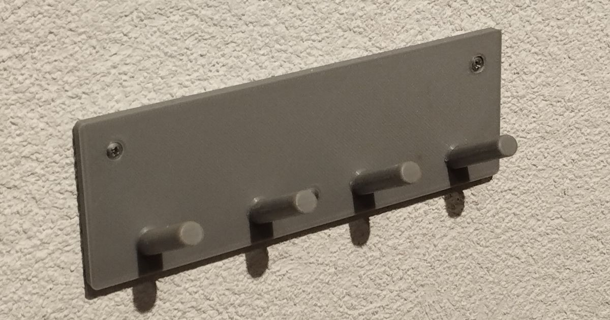 Wall-mounted key hooks by 3d_design_fun | Download free STL model ...