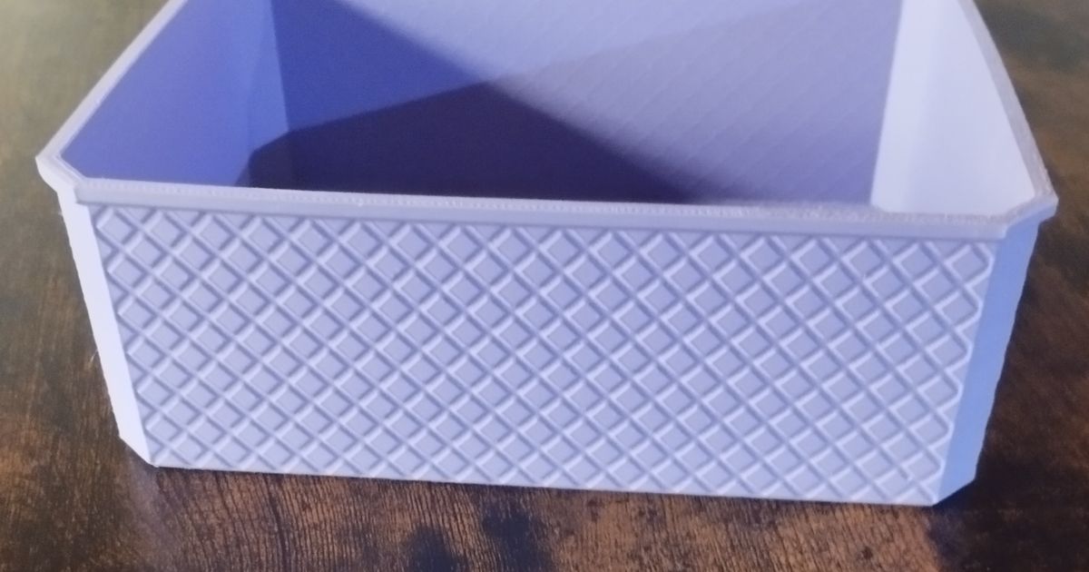 Storage box with square texturing by 3d_design_fun | Download free STL ...