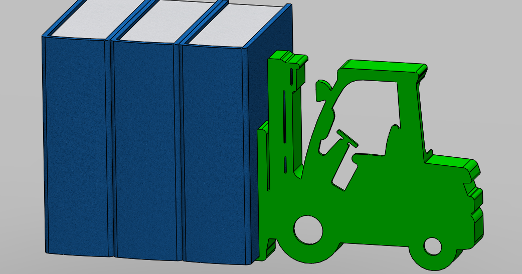 Bookend forklift by Dema_Design | Download free STL model | Printables.com