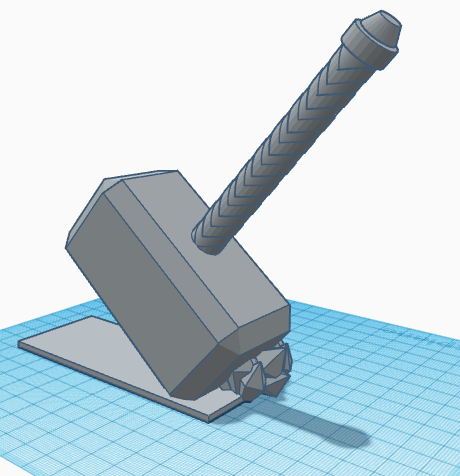 thor hammer bookend by PurpxHaze91 | Download free STL model ...