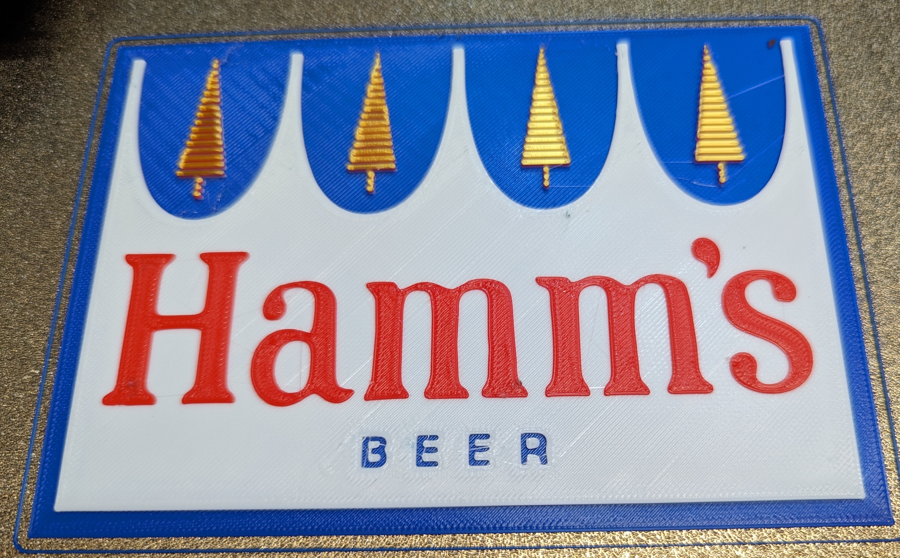 Hamm's Beer double switch wall plate (2 styles) and small Hamm's sign ...