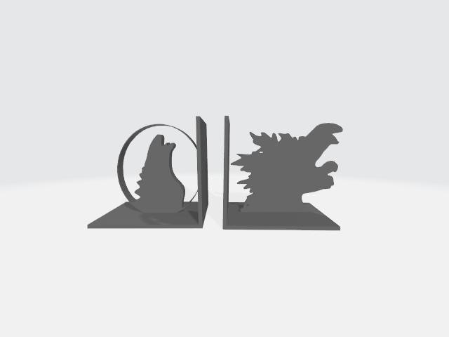 Godzilla 2000 and 2021 Bookend by ShinyEnforcer | Download free STL ...