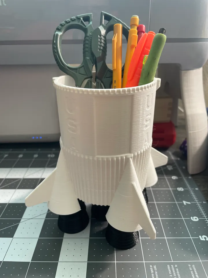 Rocket Ship Desk Organizer by imakeitstudio | Download free STL model ...