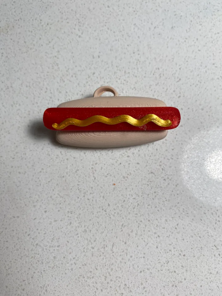 Hot Dog Pet ID Tag by Shelby P. | Download free STL model | Printables.com