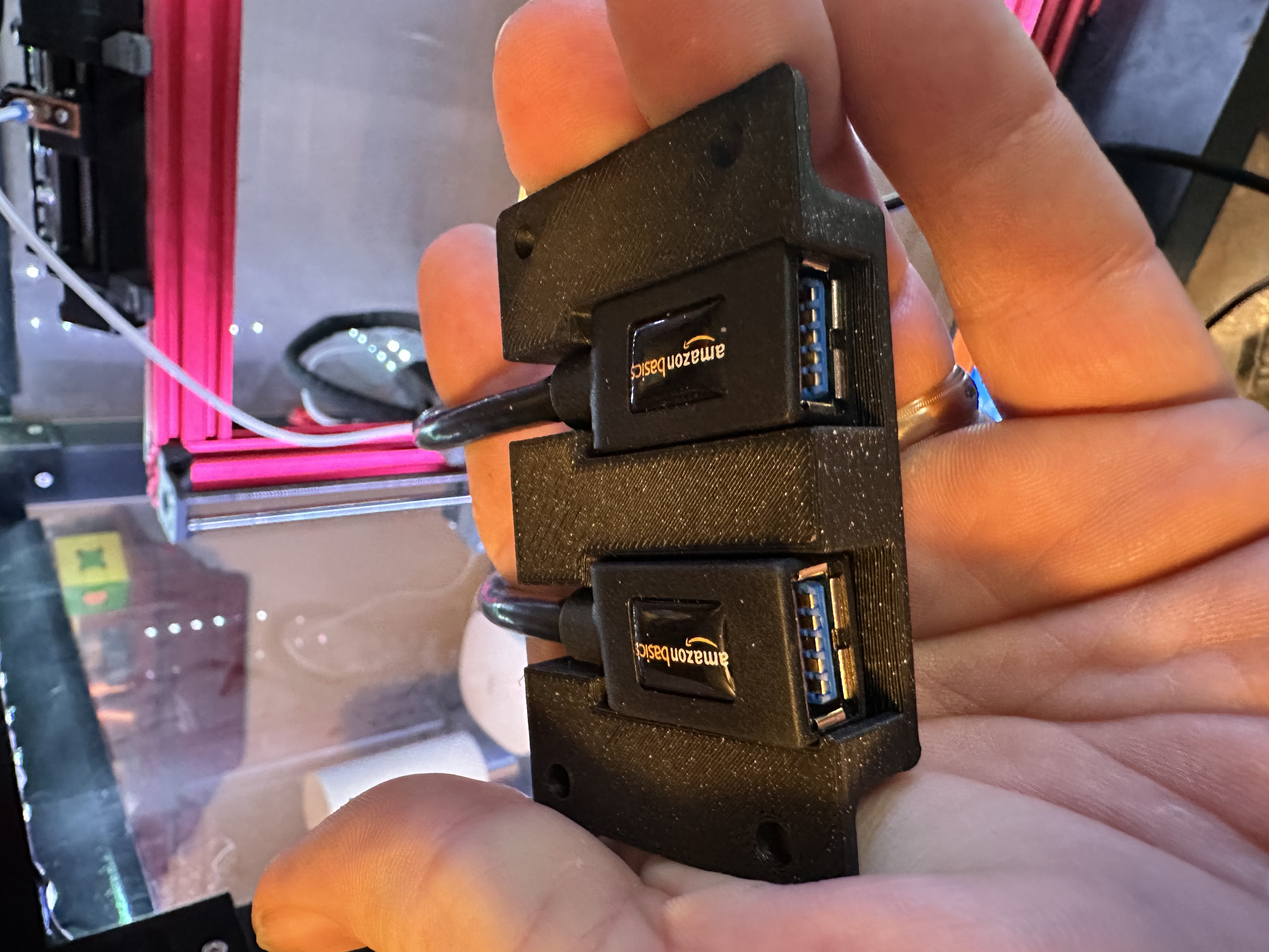 USB Extension Under Desk Bracket by OldSalty3D | Download free STL ...