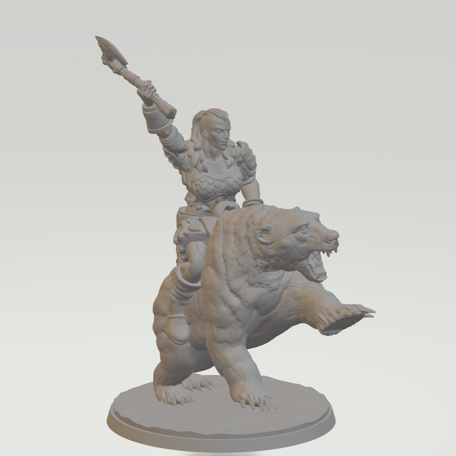 Female Goliath Barbarian on Polar Bear by DM WildBill | Download free ...