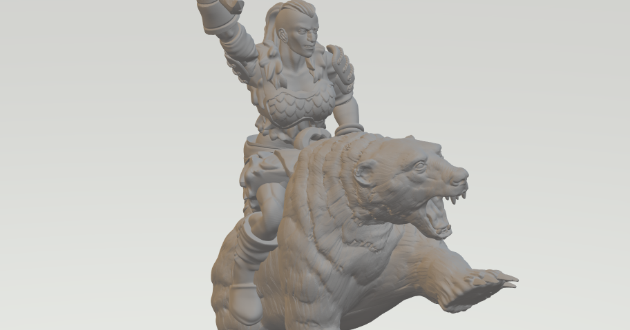 Female Goliath Barbarian on Polar Bear by DM WildBill | Download free ...