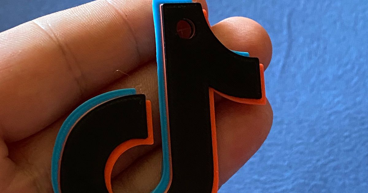 TikTok logo keychain by CheshirePirat | Download free STL model ...