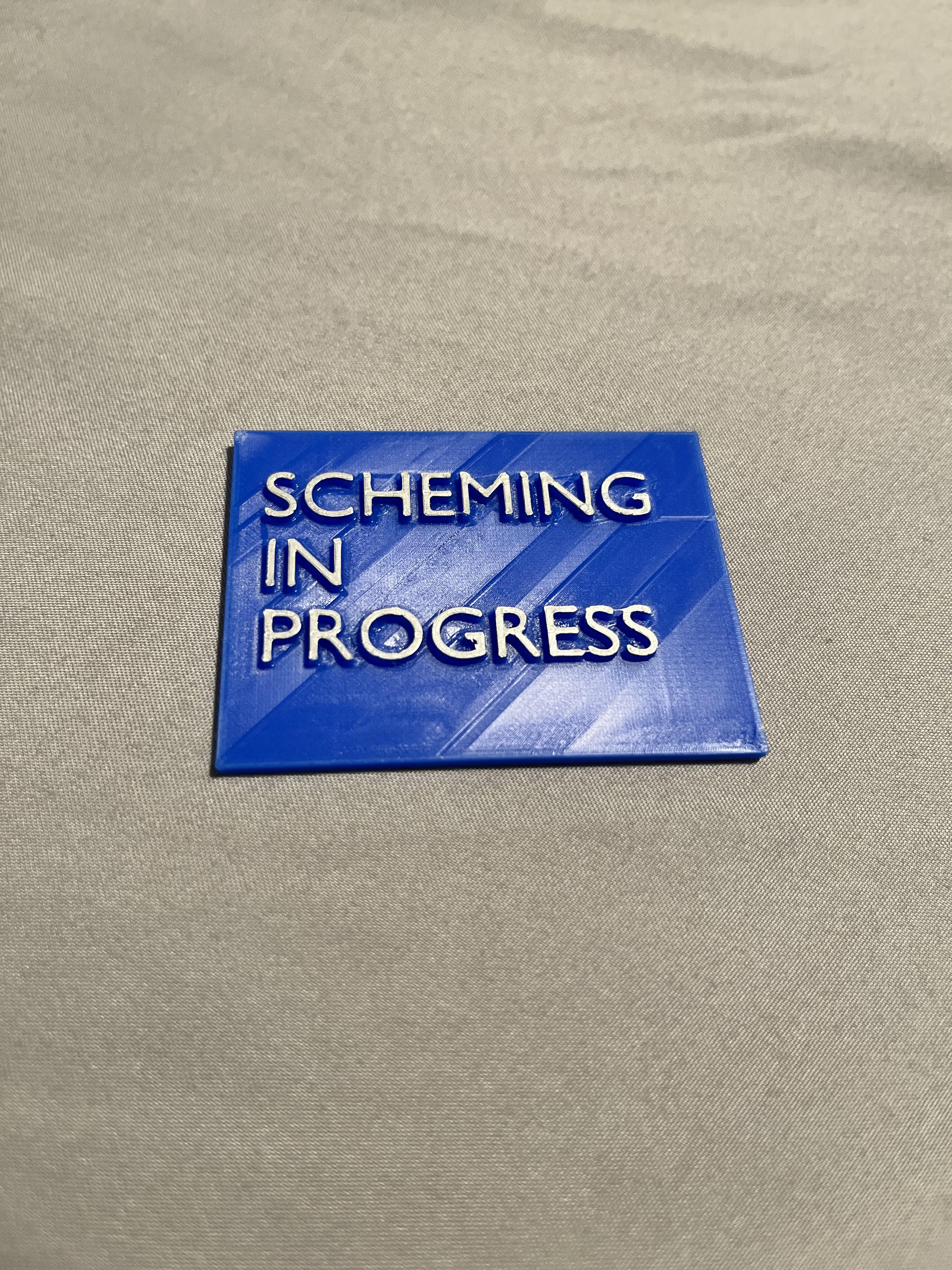 SCHEMING IN PROGRESS sign for any scheming creature by FourPeak ...