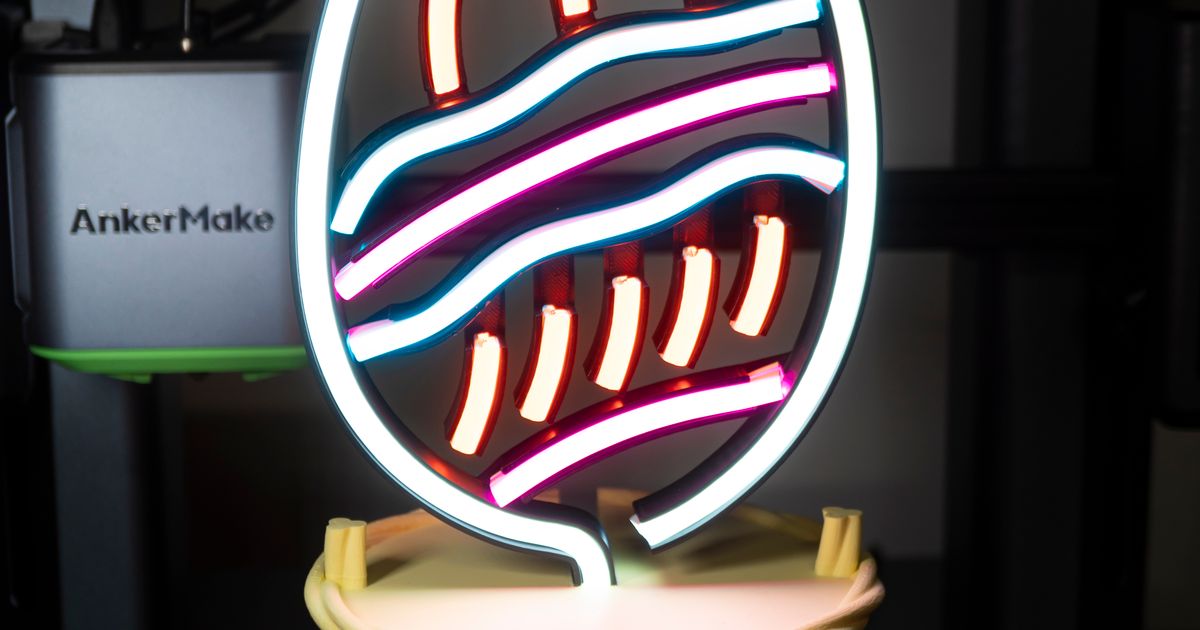 Easter Basket Neon Sign Base by Shotty | Download free STL model ...