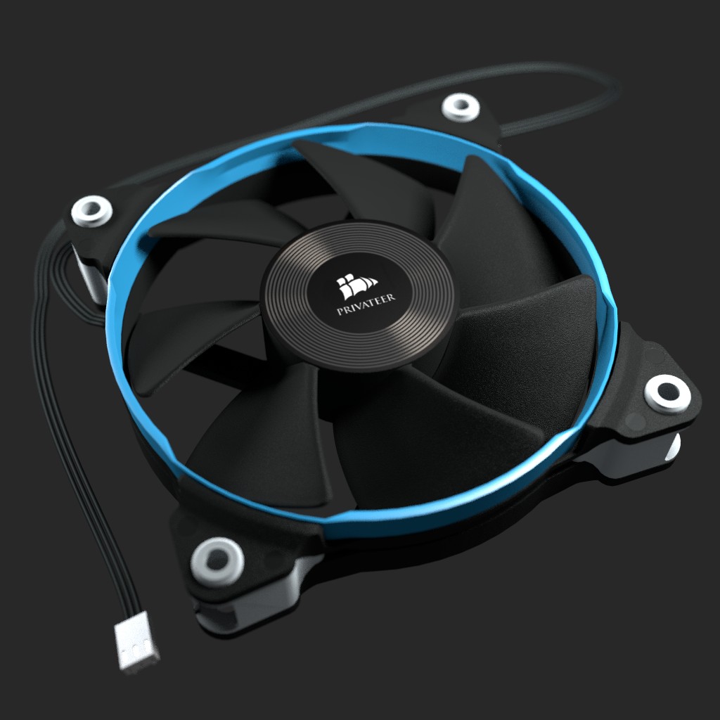 Highpoly Case Fan by Books | Download free STL model | Printables.com