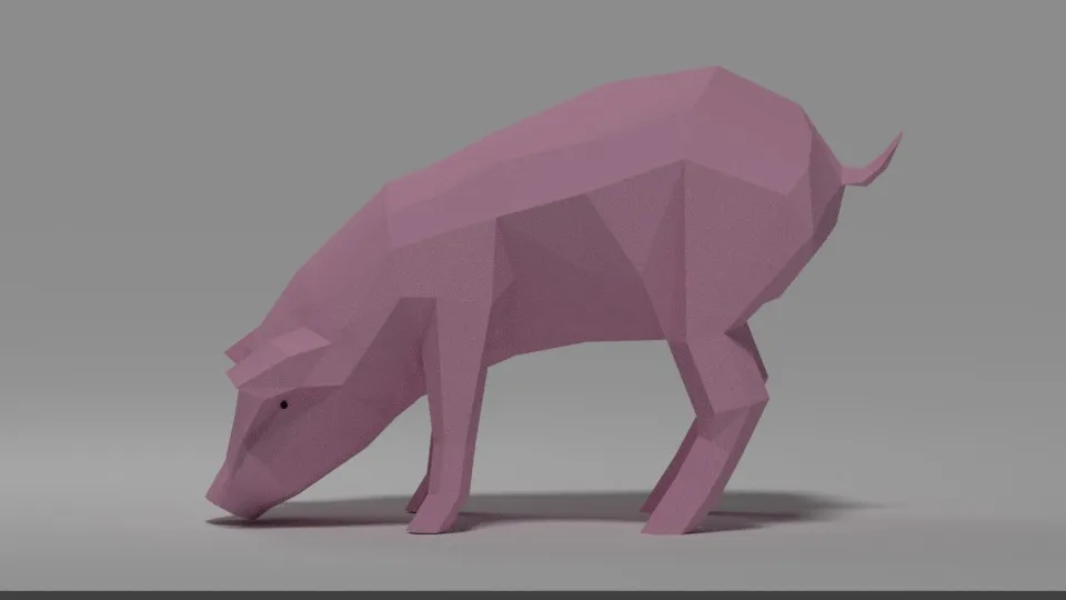 Pig Low Poly by Books | Download free STL model | Printables.com