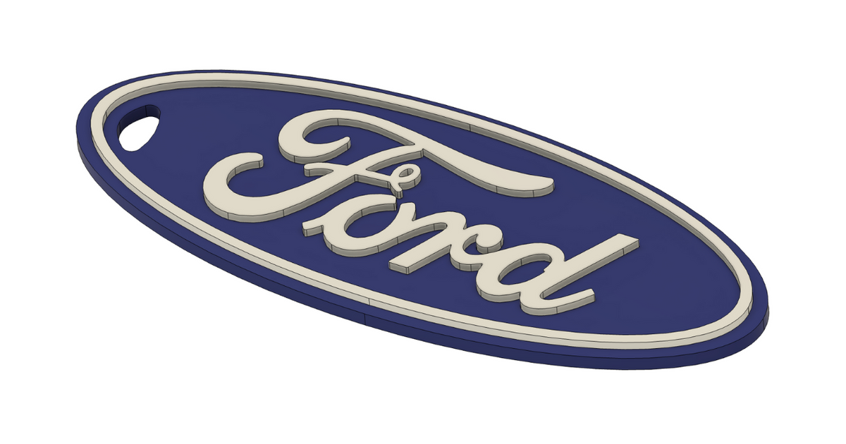 Ford keychain by The3Dfox | Download free STL model | Printables.com