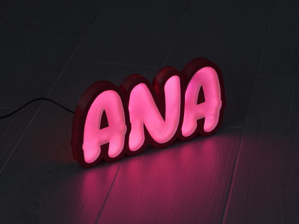 LED Marquee Ana by Duke Doks | Download free STL model | Printables.com
