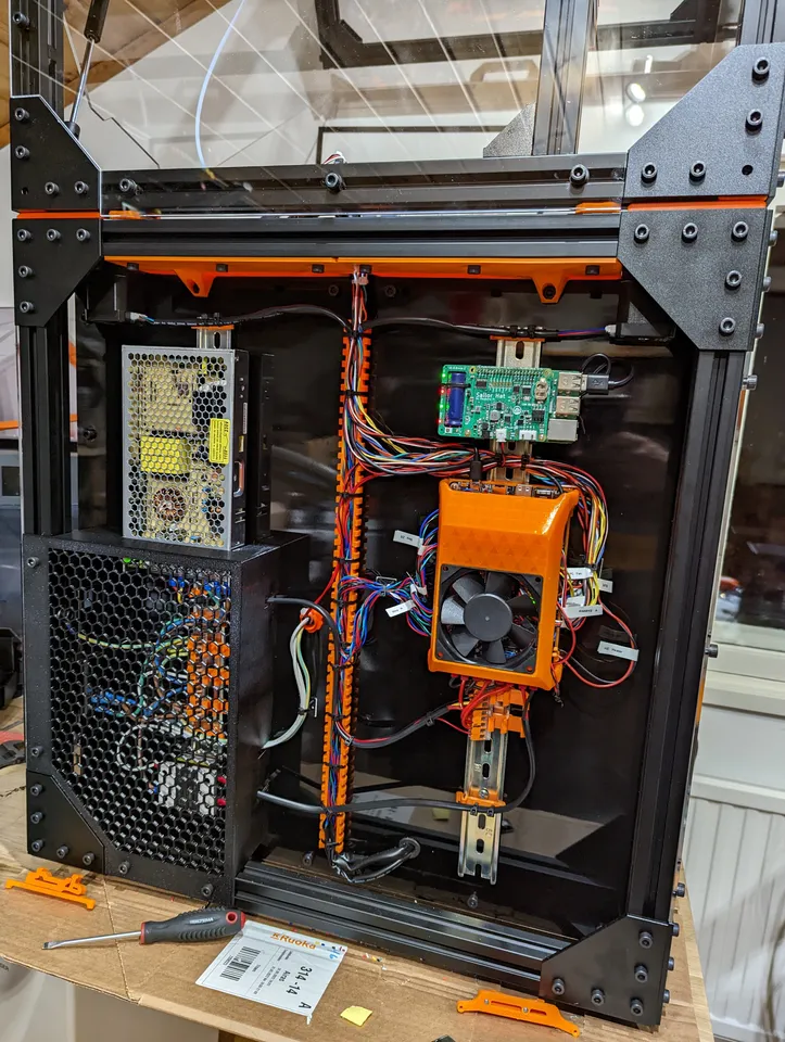 BTT Octopus DIN rail mount with 80mm fan shroud by mairas | Download ...