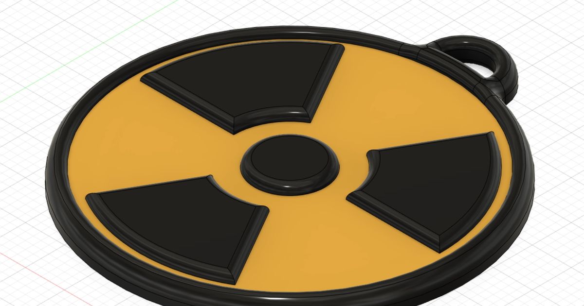 Nuclear hazard keychain by machgy | Download free STL model ...