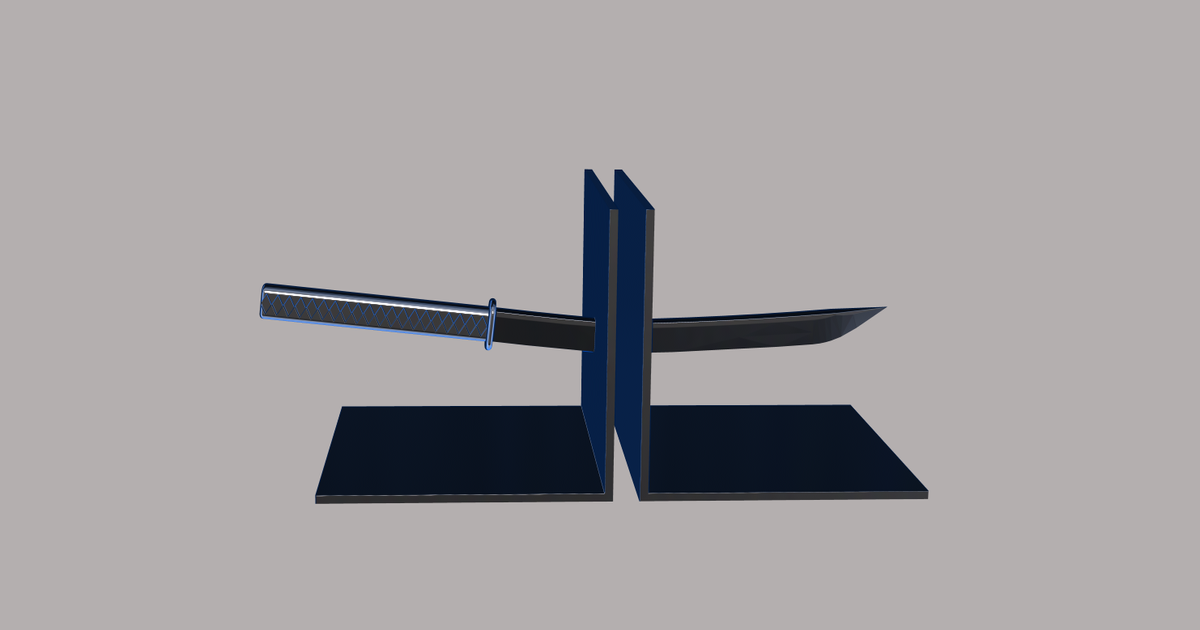 Katana bookend by Happy print | Download free STL model | Printables.com