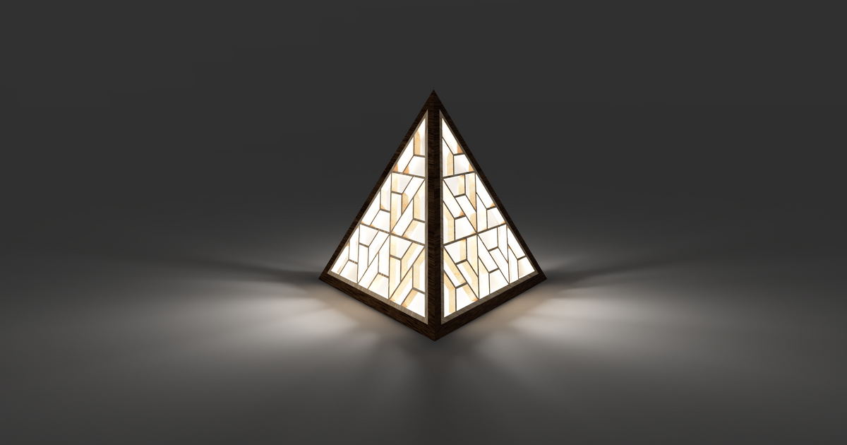 Pyramid lamp with sierpinski curve insert. Remixed by boaz.gezer ...