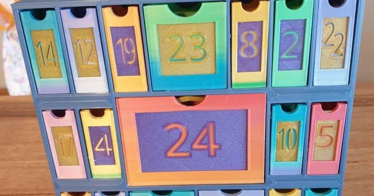 Xmas Advent calendar by 3DPrintBunny | Download free STL model ...