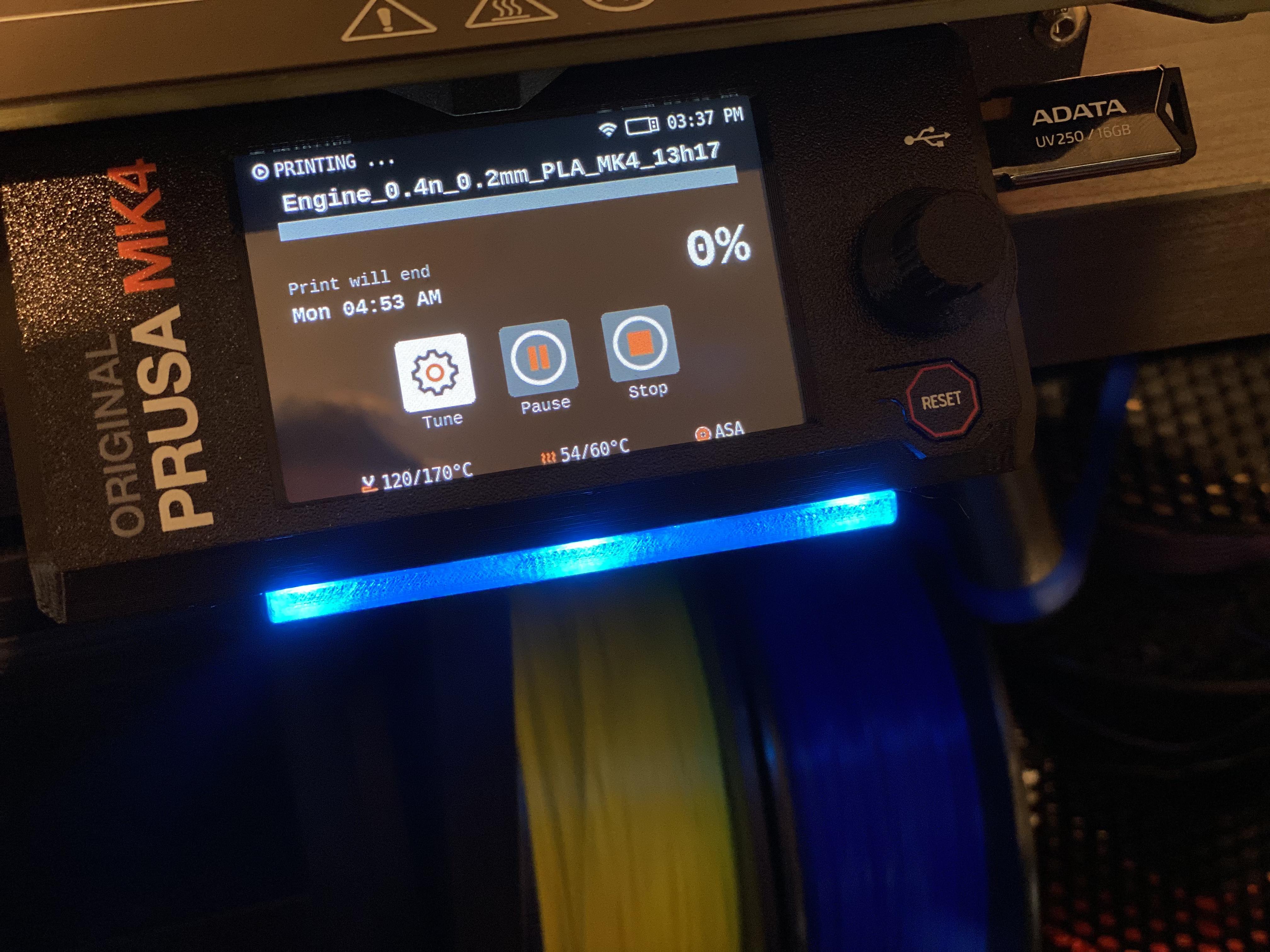 Prusa MK4 LED Status Bar Extension por Big Dutch | Descargar modelo STL ...