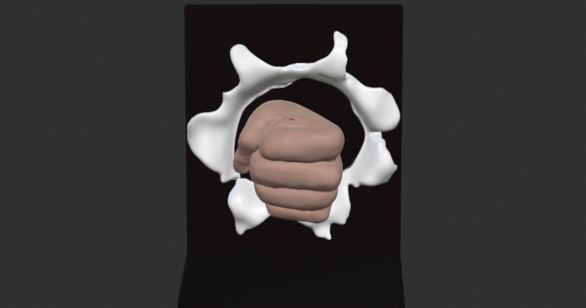 Punch through - bookend by Iceman | Download free STL model ...