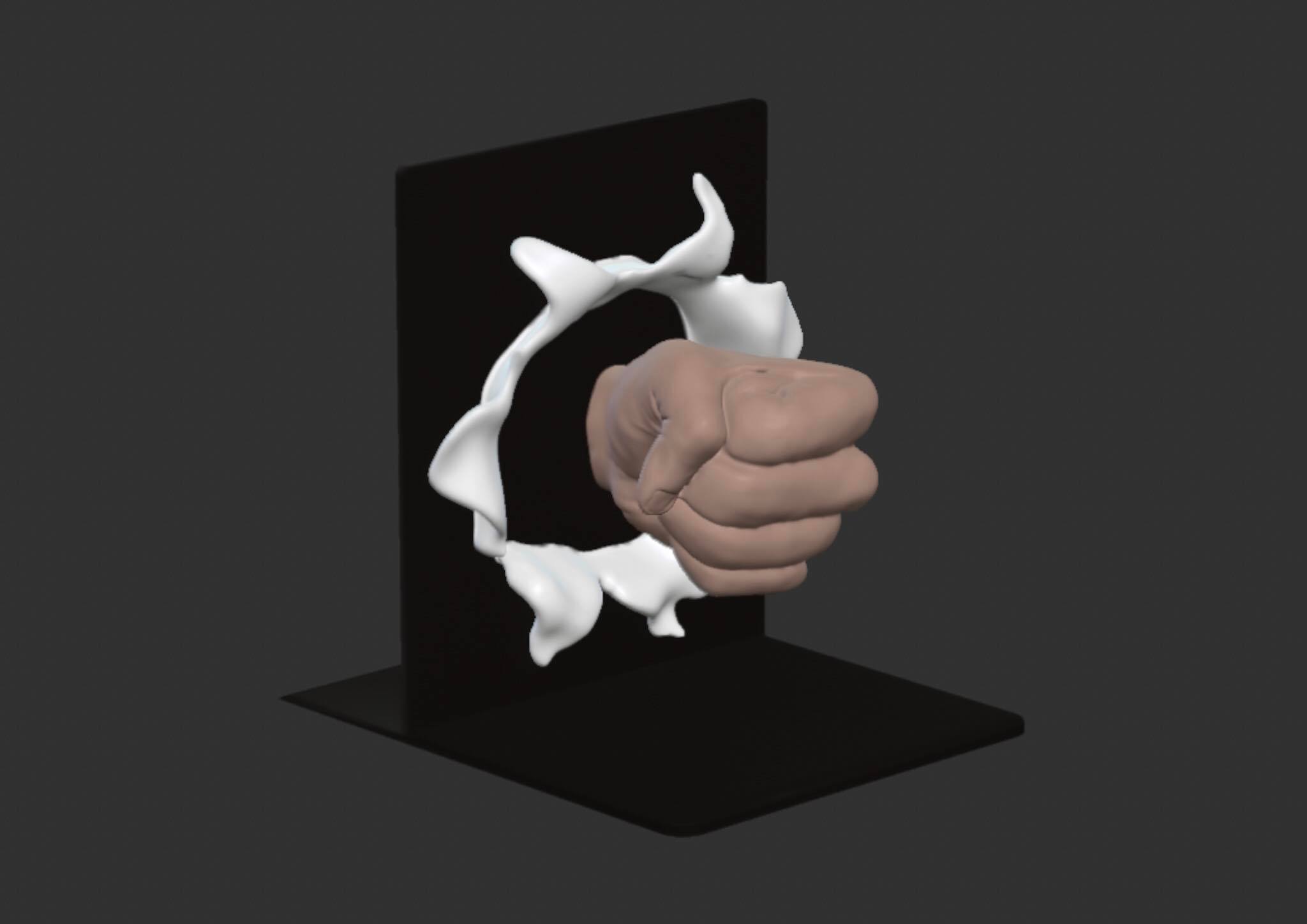 Punch through - bookend by Iceman | Download free STL model ...