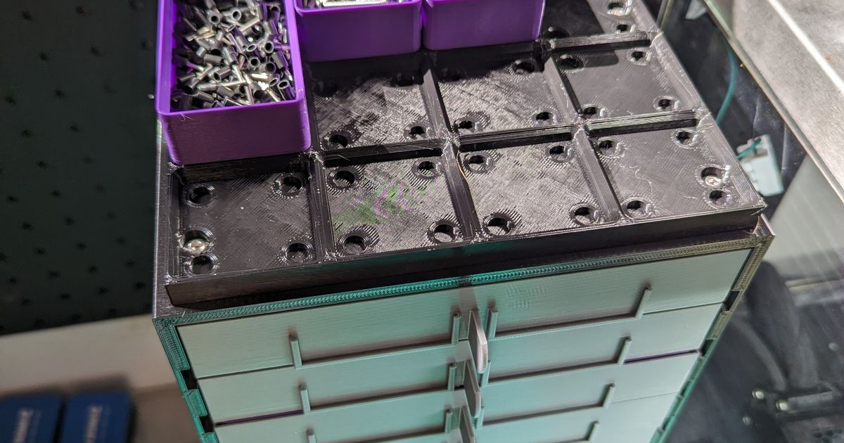 Gridfinity Ultimate Drawer System Rack Baseplate 3x4 by Dissendat ...