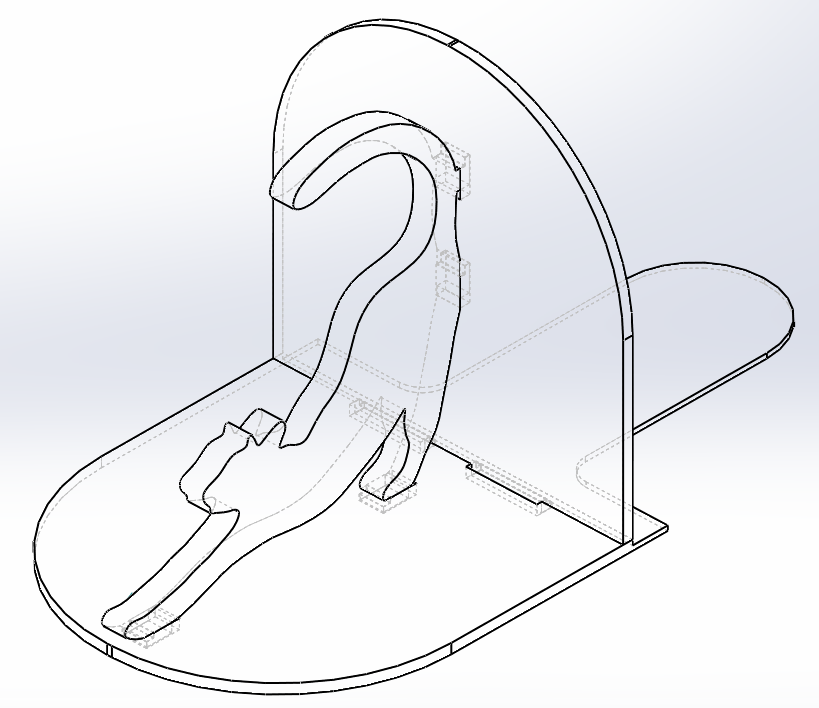 Stretching Cat Bookend by Christian Abiera | Download free STL model ...