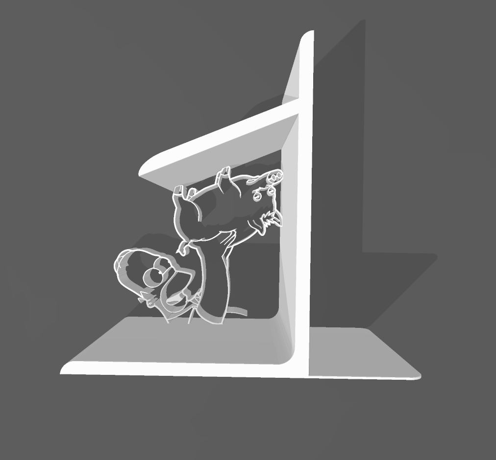 Buchstütze Spiderschwein / bookend spiderpig by Johination | Download ...