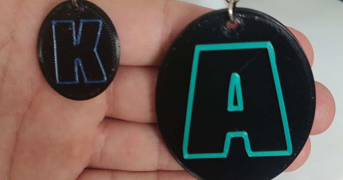 Initial Keyrings by GiraffeLord | Download free STL model | Printables.com