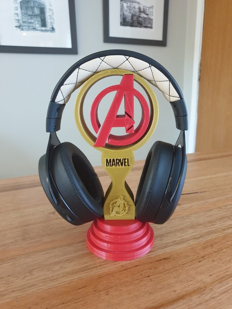 Marvel Avengers Headphones Stand or Trophy by 3DPrintBunny | Download ...