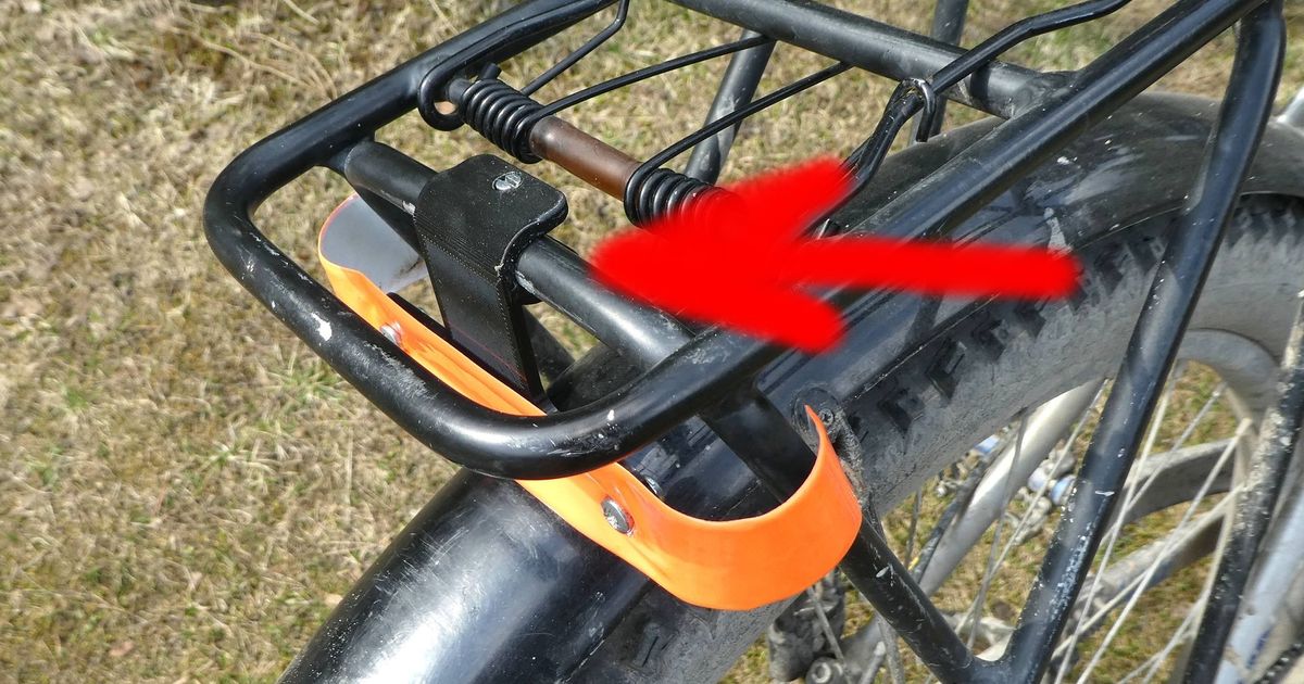 Bicycle back light mount for bike rear racks (with FreeCAD source) by ...