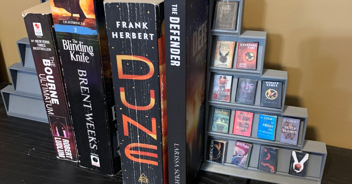 Book End Mini Book Display by k.makesstuff | Download free STL model ...