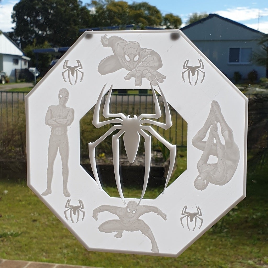 Spiderman lithophane window art by 3DPrintBunny | Download free STL ...