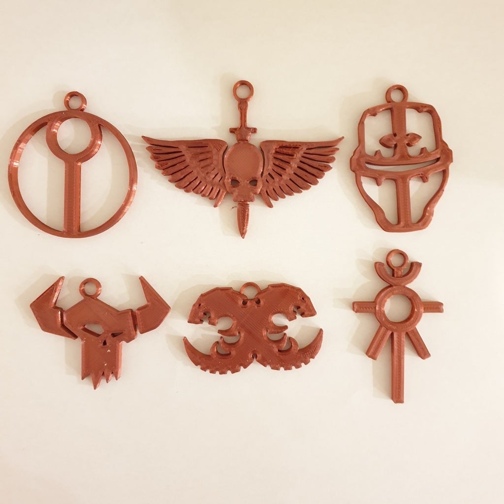Warhammer 40K Keychains (18 factions) by 3DPrintBunny | Download free ...